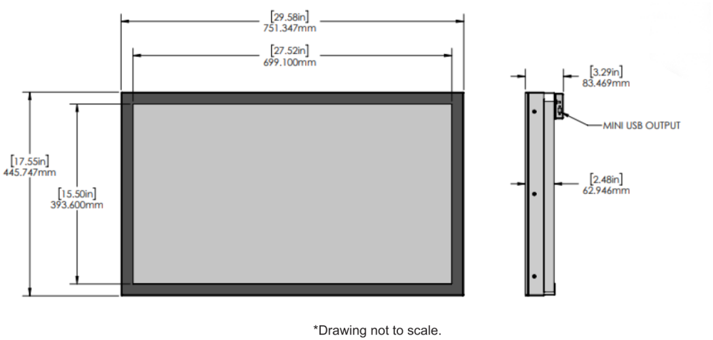 32" PCAP: LG: Integrated Touchscreen Display w/ PCAP Metal Mesh (DP ...