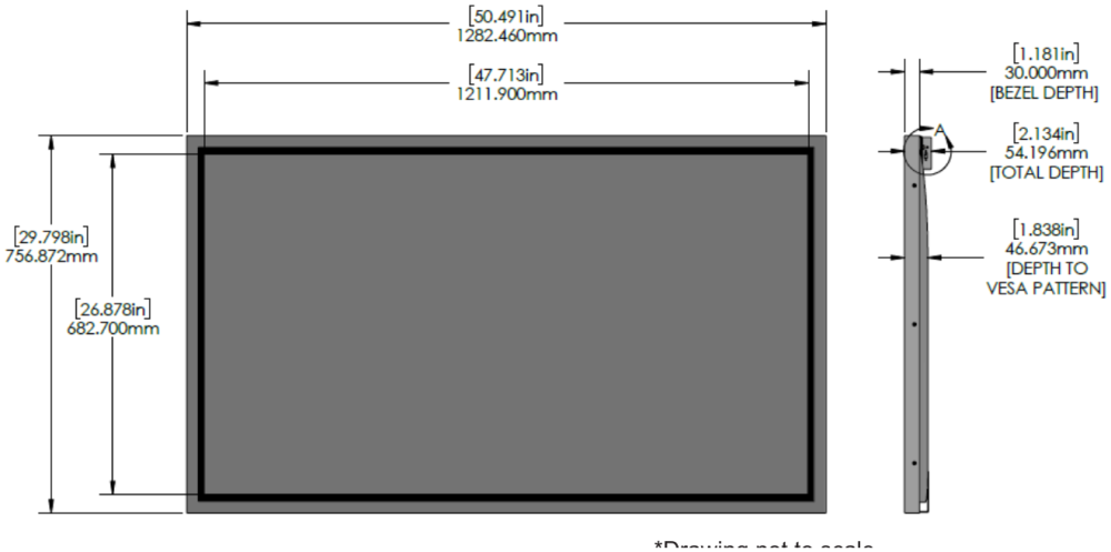 55" PCAP: LG: Integrated Touchscreen Display w/ PCAP Metal Mesh: UH5F-H ...