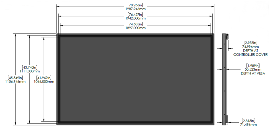 86" PCAP: LG: Integrated Touchscreen Display w/ PCAP Metal Mesh (86UH5J ...