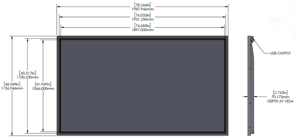 86" PCAP: LG: Integrated Touchscreen Display w/ PCAP Metal Mesh ...