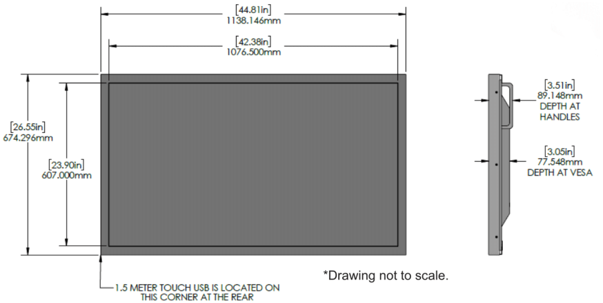 49" Infrared: Sharp NEC: Integrated Touchscreen Display (MA491, M491 ...