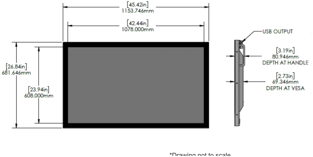 49" PCAP: Sharp NEC: Integrated Touchscreen Display w/ PCAP Metal Mesh ...
