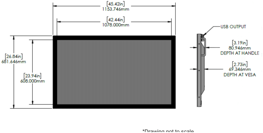 49" PCAP: Sharp NEC: Integrated Touchscreen Display w/ PCAP Metal Mesh (MA491, M491) - TSI Touch