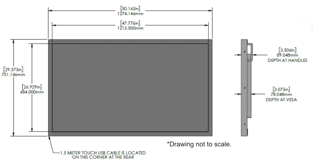 55" Infrared: Sharp NEC: Integrated Touchscreen Display (MA551, M551 ...