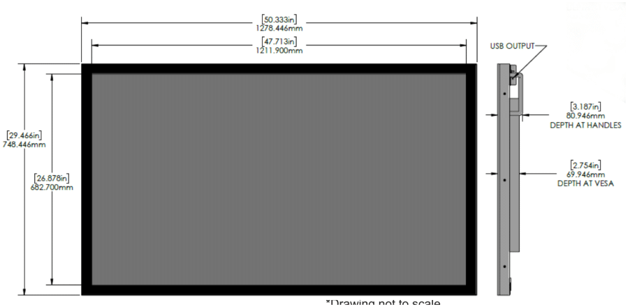 55" PCAP: Sharp NEC: Integrated Touchscreen Display w/ PCAP Metal Mesh ...