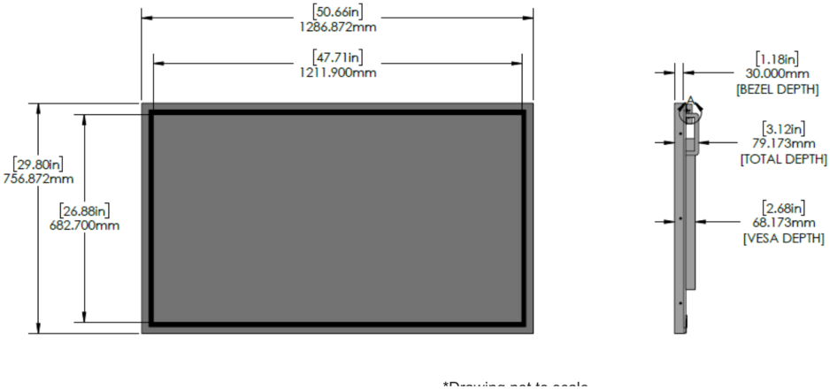 55" PCAP: Sharp NEC: Integrated Touchscreen Display w/ PCAP Metal Mesh (MA551, M551) - TSI Touch