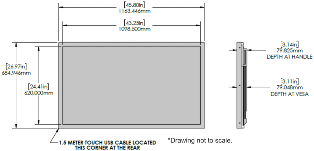 50" Infrared: Sharp NEC: Integrated Touchscreen Display (ME501) - TSI Touch