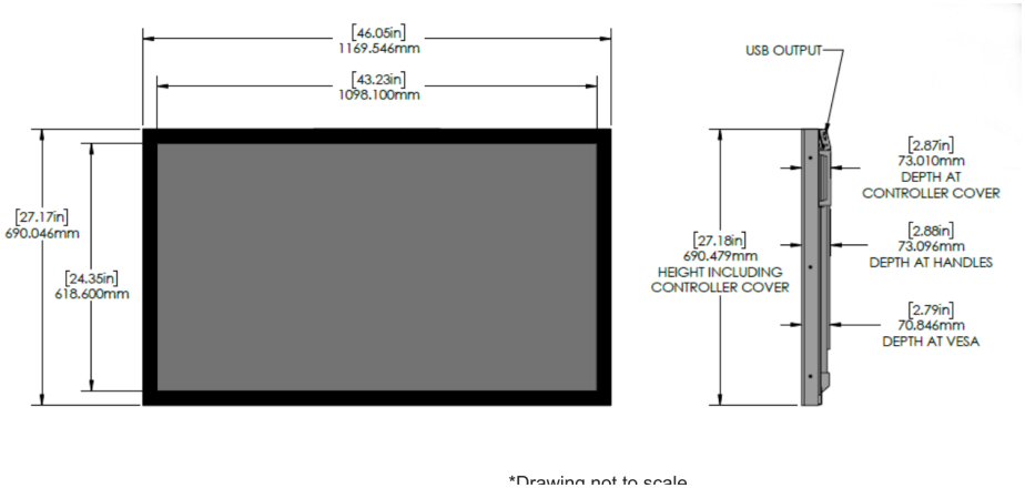 50" PCAP: Sharp NEC: Integrated Touchscreen Display w/ PCAP Metal Mesh ...