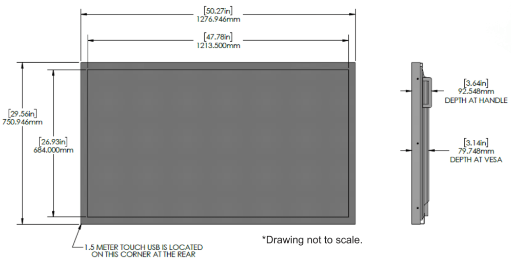 55" Infrared: Sharp NEC: Integrated Touchscreen Display (ME551) - TSI Touch