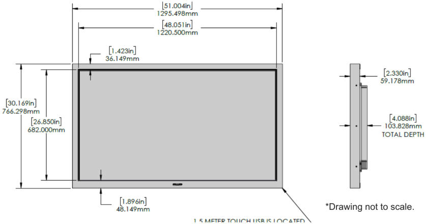 55" Infrared: Samsung: Integrated Touchscreen Display w/ Outdoor ...