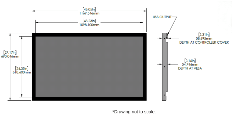 50" PCAP: Samsung: Integrated Touchscreen Display w/ PCAP Metal Mesh ...