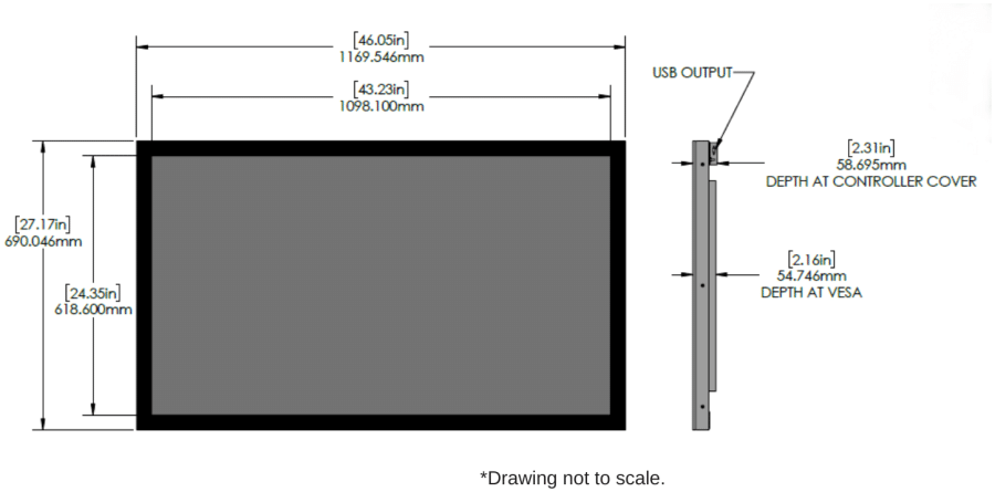 50" PCAP: Samsung: Integrated Touchscreen Display w/ PCAP Metal Mesh ...