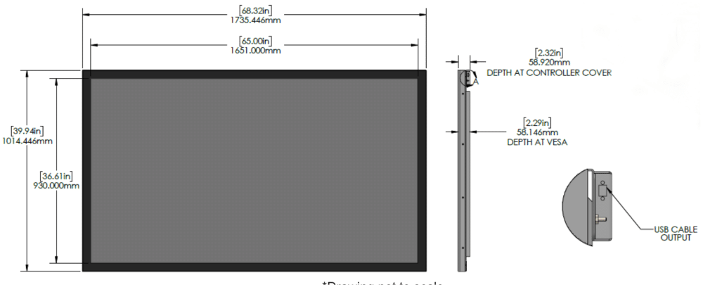 75" PCAP: Samsung: Integrated Touchscreen Display w/ PCAP Metal Mesh ...