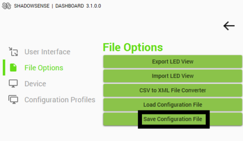 Baanto - Dashboard: Saving and Loading a Configuration File in Windows - TSI Touch