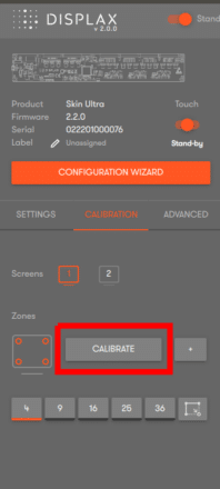 Displax - Calibration in Windows - TSI Touch
