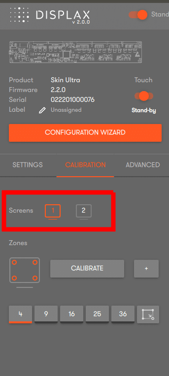 Displax - Calibration in Windows - TSI Touch