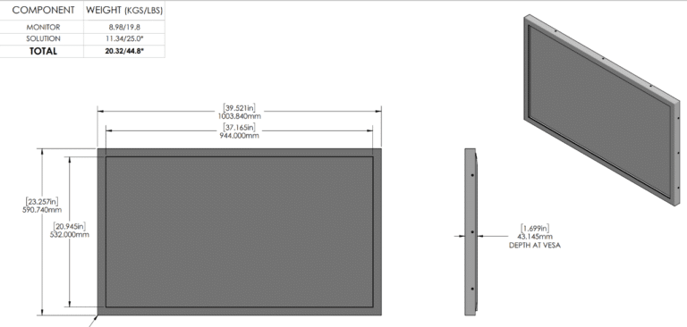 43" Infrared: Samsung: Integrated Touchscreen Display: QB43C, QH43C ...