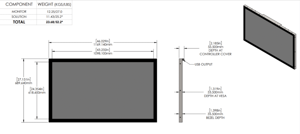 50" Infrared: Samsung: Integrated Touchscreen Display: QB50C, QH50C ...