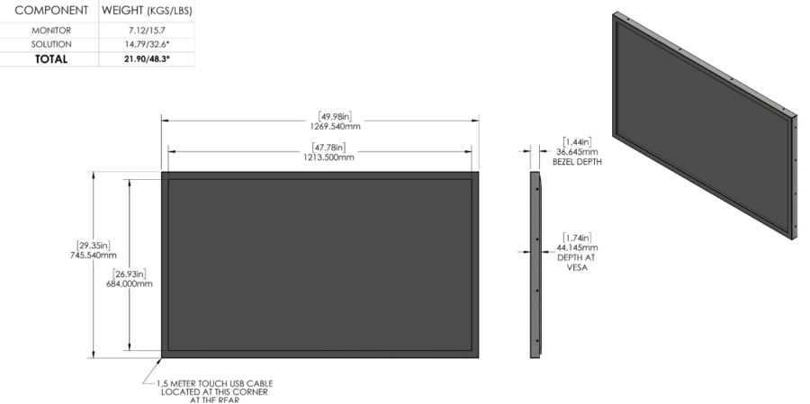 55" Infrared: Samsung: Integrated Touchscreen Display: QB55C, QH55C ...