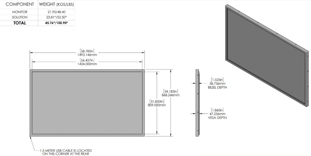 65" Infrared: Samsung: Integrated Touchscreen Display: QB65C, QH65C ...